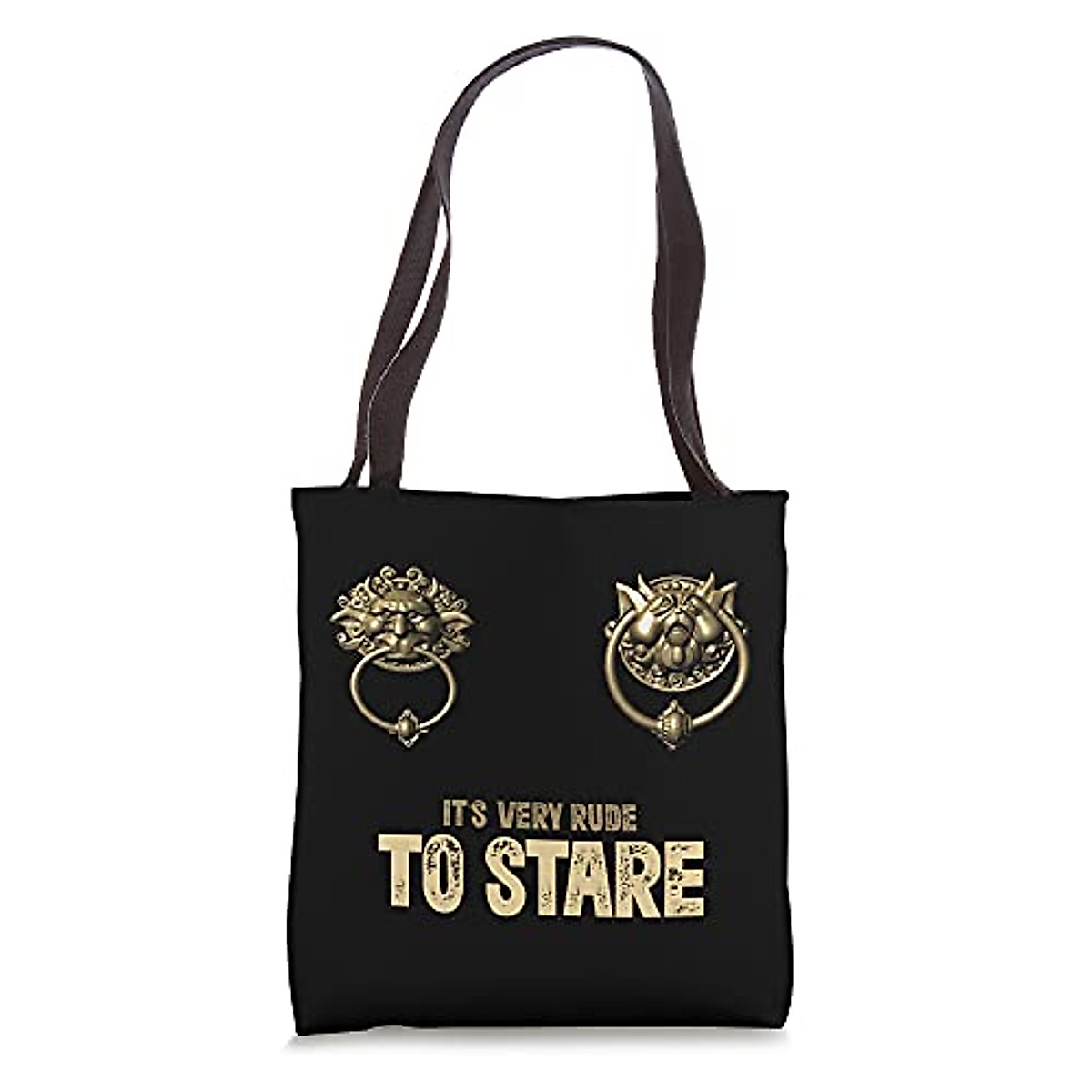It's Very Rude To Stare Labyrinth Door Knocker Tote Bag