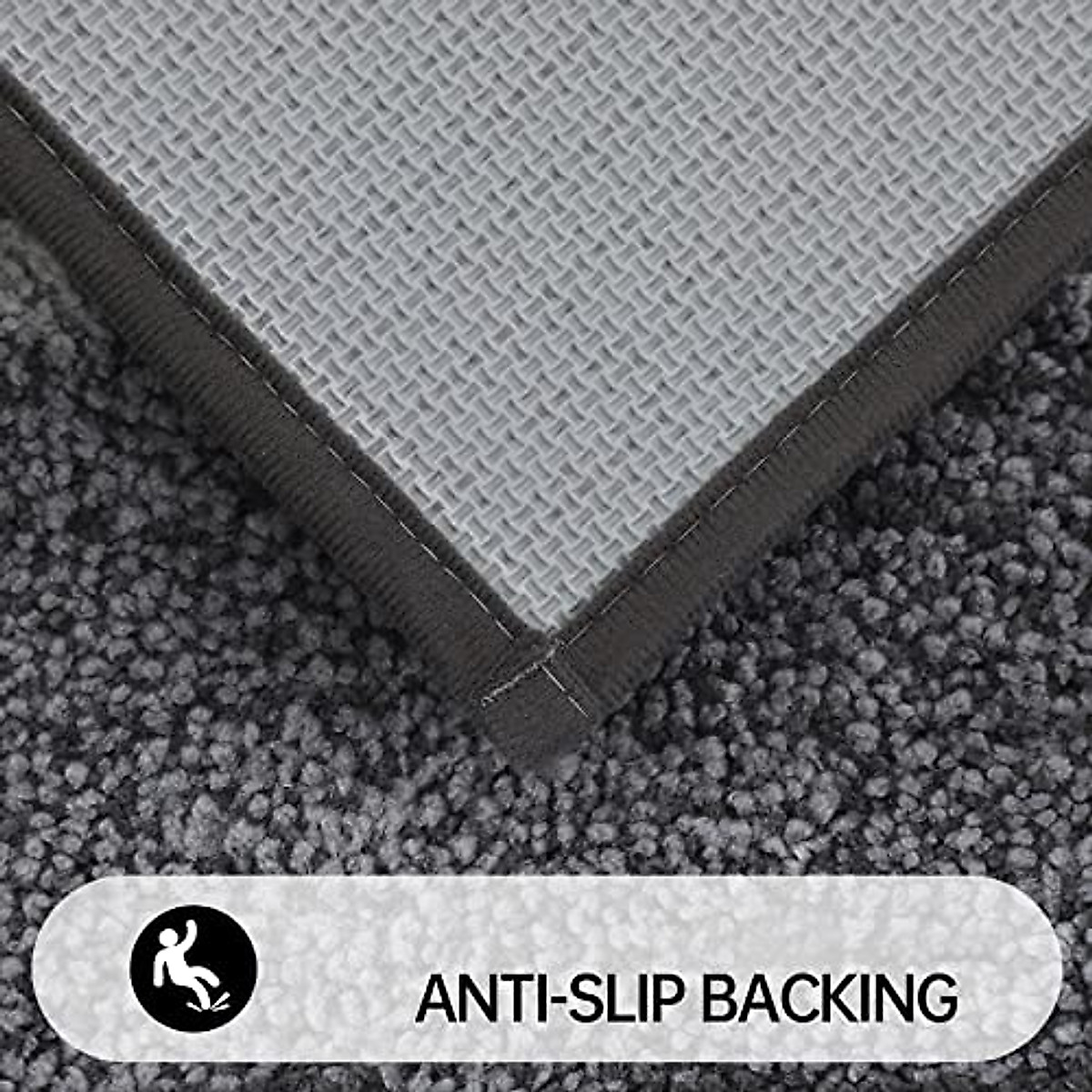 Vodiver Premium Bathroom Rugs Mat, Bath Mats for Bathroom Non Slip, Ultra Soft Washable and Super Absorbent Bath Rugs for Tub, Shower(20x32, Gray).