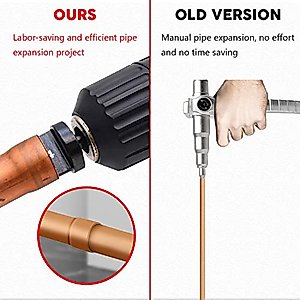 HVAC Tools Drill Bit Set, Air Conditioner Copper Pipe Expander Swaging Tool, Copper Tube Flaring Tool Spin Bit Set, 6 Pcs Bit Kit Includes 1/4'', 3/8'', 1/2'', 5/8'', 3/4'', 7/8'' Bits