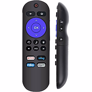 Remote Control Compatible with Roku TV, Fit for Onn/TCL/Element/Haier/Hitachi/LG/Sanyo/JVC/Magnavox/RCA/Philips/Westinghouse Roku Built-in Smart TV