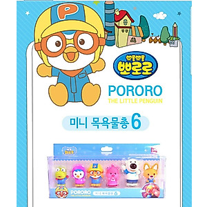 PORORO Character Bath Toy for Children - 6pcs