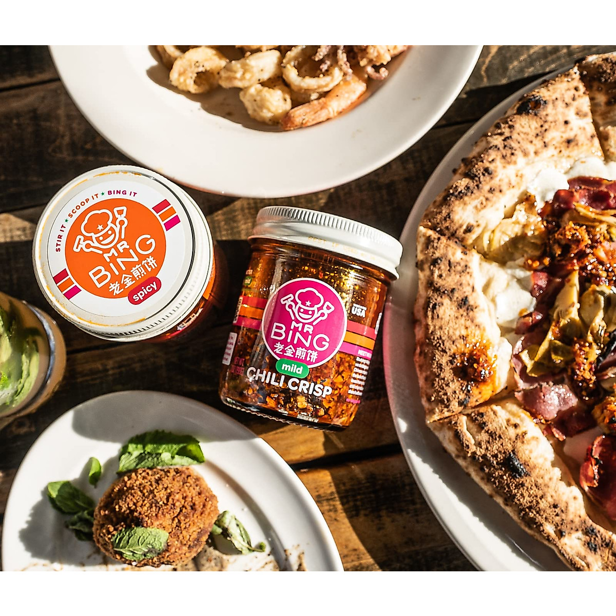 Mr. Bing Chili Crisp | Spicy - Delicious, Flavorful & Crunchy Chili Oil - Made in USA Chili Paste Hot Sauce - Gluten Free, Vegan, No MSG, Non-GMO Oil - (7 oz.)