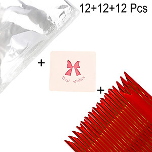 NUIBY 12 Pack 30"x40" Clear Basket Bags Package Bags Large Clear Cellophane Wrap for Baskets and Gifts, with Ribbon Bows and Greeting Cards (1.6 Mil) (30W x 40L)