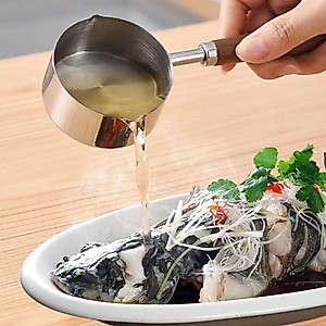 ABOOFAN 250ml Stainless Steel Mini Butter Warmer Small Milk Pot Coffee Milk Warmer