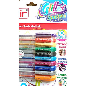 Xtra Sparkle Glitter Gel 10 Colours Xtra Sparkle Gel Pen by Flair