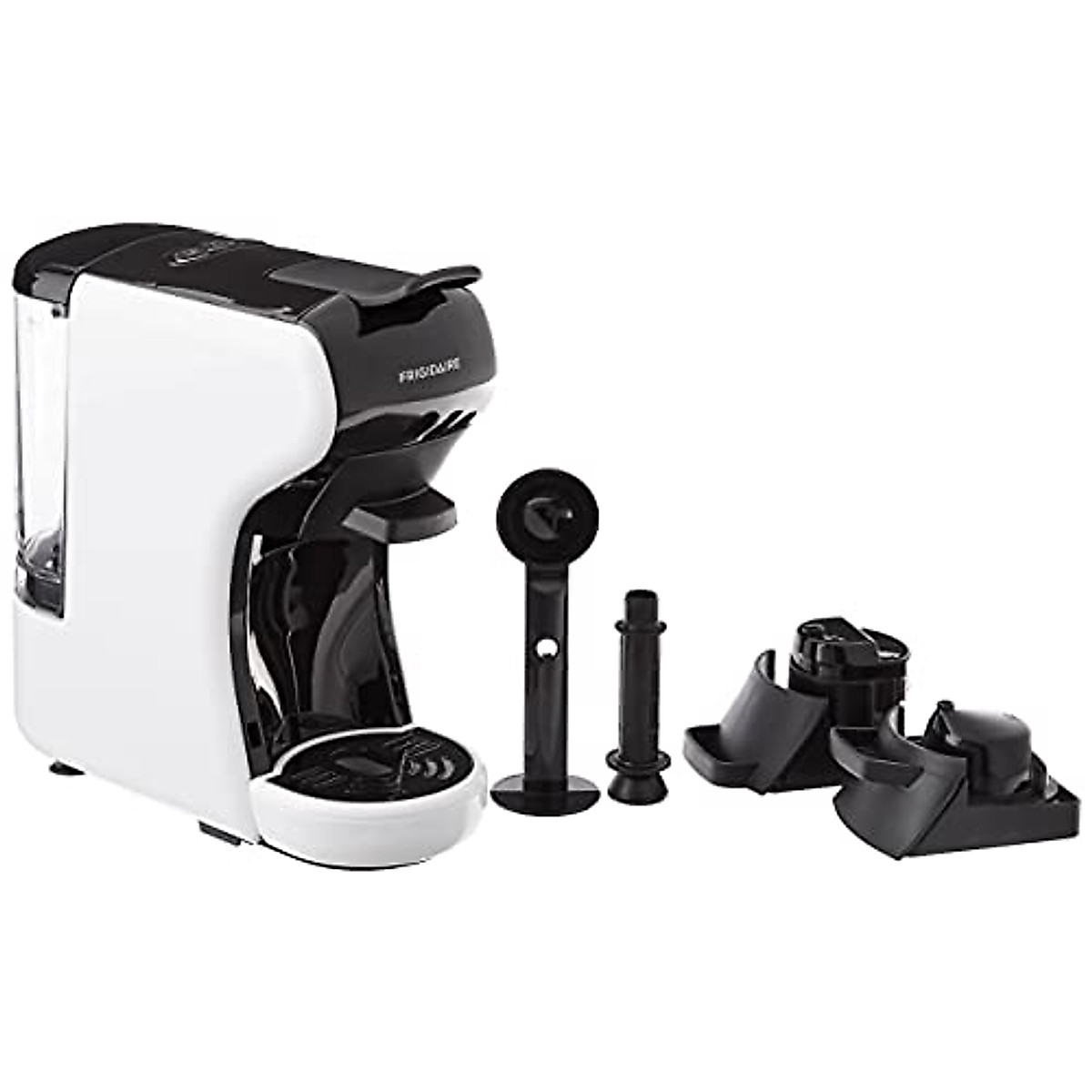 FRIGIDAIRE ECMN103-WHITE Multi Capsule Compatible Coffee Maker-Nespresso Dolce Gusto and Grounds, White