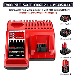 ADVTRONICS 18V 5.0Ah M18 Battery with Charger 48-59-1812 Compatible with 18V Battery M18 M18B 48-11-1852 48-11-1850 48-11-1840 48-11-1890 48-11-1828 48-11-1820 48-11-1815 48-11-1820