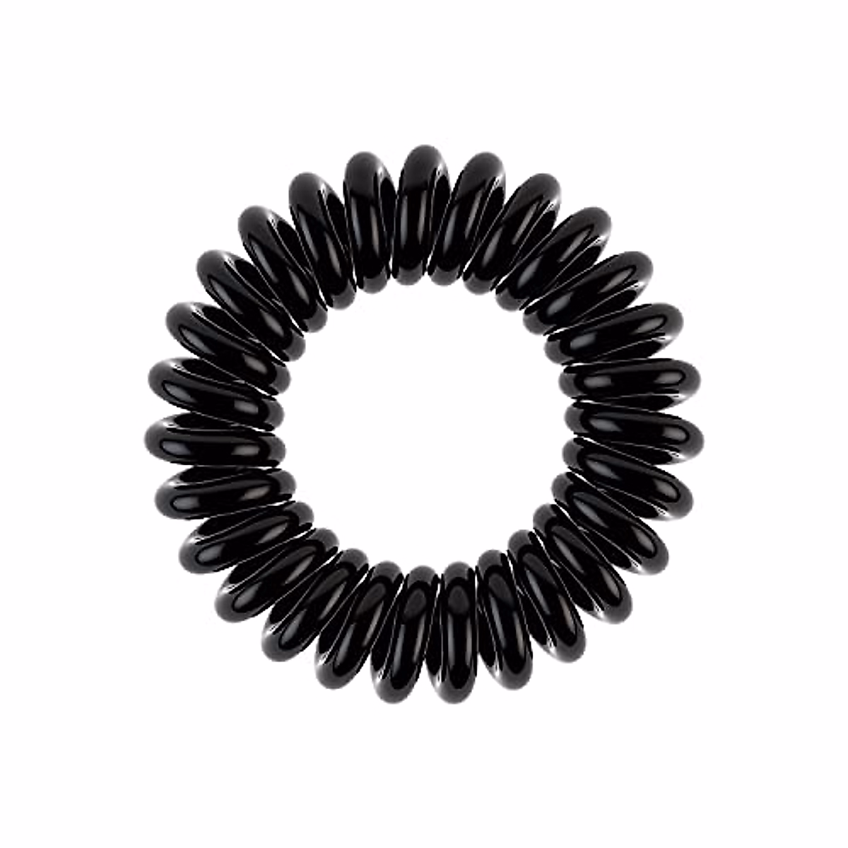 invisibobble Power Traceless Spiral Hair Ties - Pack of 3 True Black - Strong Elastic Grip Coil Hair Accessories for Active Women - No Kink, Non Soaking - Gentle for Girls Teens and Thick Hair