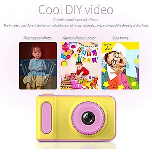 eDealz Full 1080P Kids Selfie HD Compact Digital Photo and Video Rechargeable Camera with 2" LCD Screen, Video Games and Micro USB Charging (Pink, Camera Only)