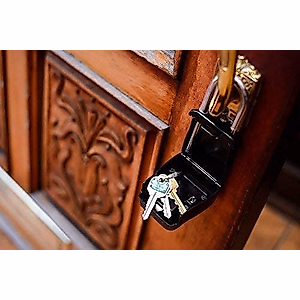 Lion Locks 1500 Key Storage Lockbox, Set-Your-Own Code Lock Portable Key Holder, Rust-Proof, Secure Outdoor Key Safe, Hide-a-Key Safe Box Lock Box, Airbnb, Construction (2-Pack/Black)