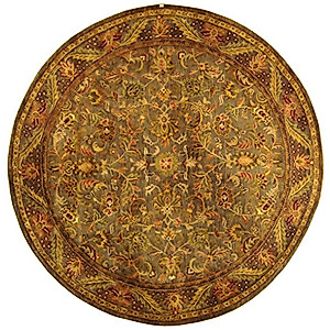 SAFAVIEH Antiquity Collection 3' x 5' Blue/Gold AT52C Handmade Traditional Oriental Premium Wool Area Rug