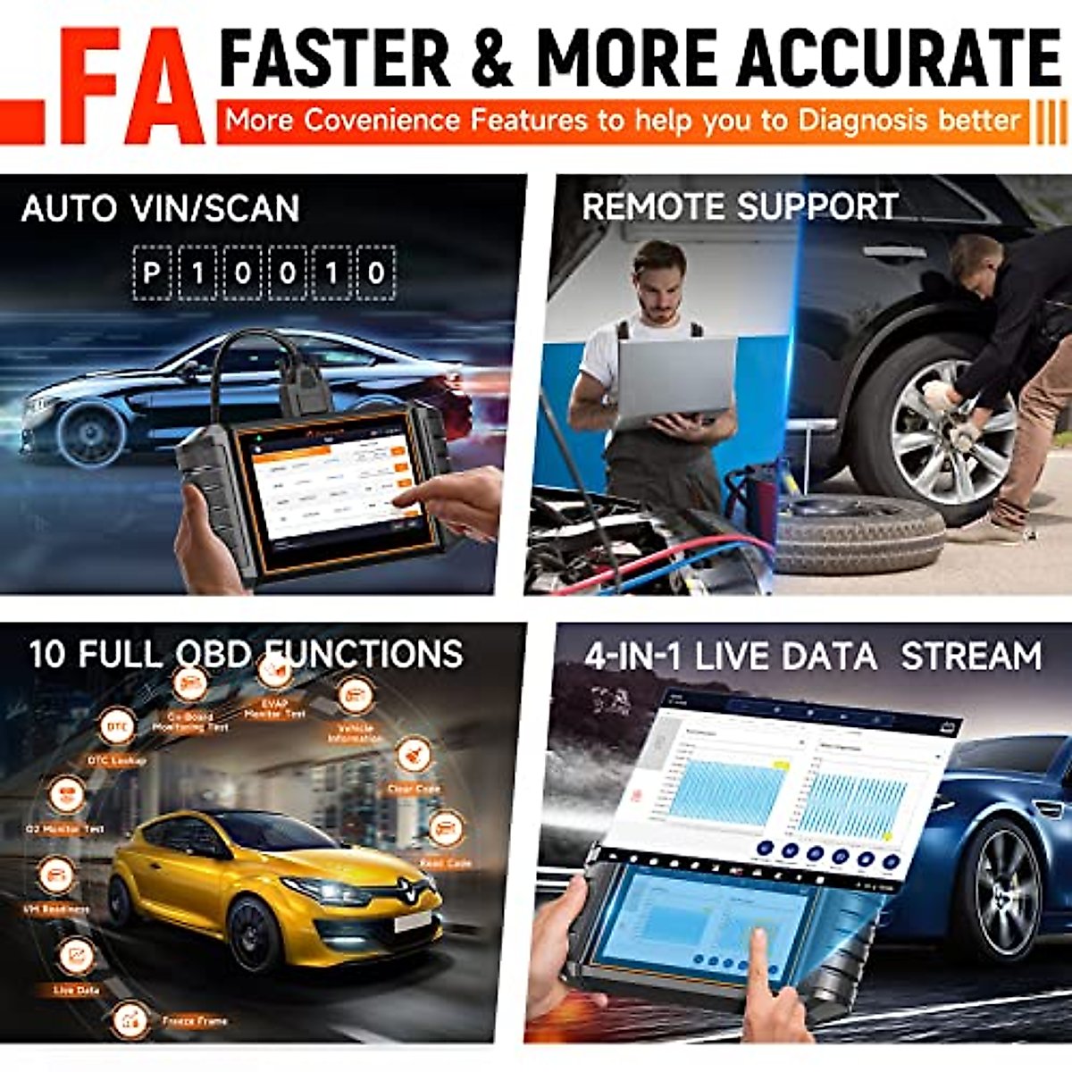 Full Diagnostic Tool fit for BMW FOXWELL NT710 OBD2 Scanner fit for BMW, Upgrade NT510 Elite Full System Diagnostic Scanner, All Reset BiDirectional Scan Tool Code Reader Battery Registrate ECU Coding