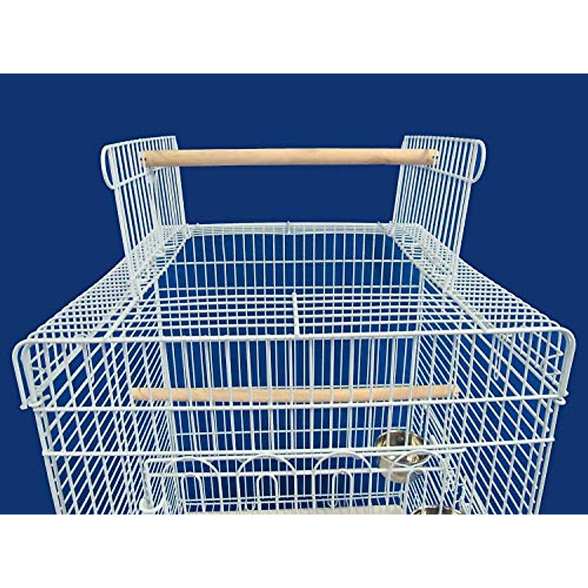 Large 57-Inch Open Square Plays Top Parrot Lovebird Cockatiel Cockatiels Parakeets Cage with Removable Rolling Stand