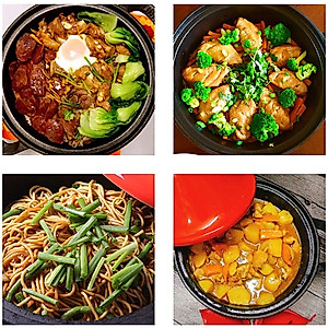 Casserole Dish with Lid Soup Pot Large Cooking Tagine, 28Cm Tajine with Enameled Cast Iron Base and Cone-Shaped Lid for Different Cooking Styles, Cast Iron Tagine with Tray