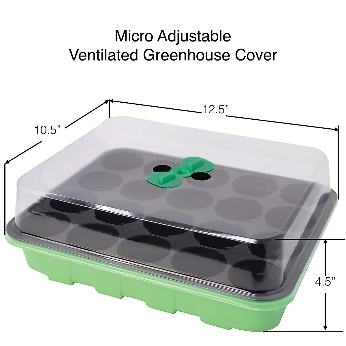 Window Garden 20 Cavity Seed Propagation Kits (2) and Greenhouse Seed Starter Kit – Mini Reusable Plastic Indoor Seed Starter Tray with Dome and Soil Pods for Starting Seeds