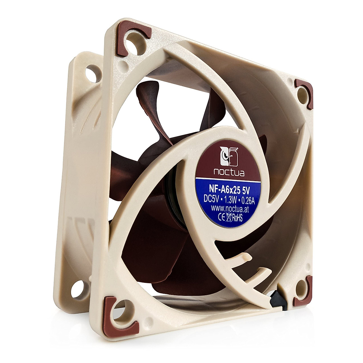 Noctua NF-A6x25 5V, Premium Quiet Fan, 3-Pin, 5V Version (60mm, Brown)
