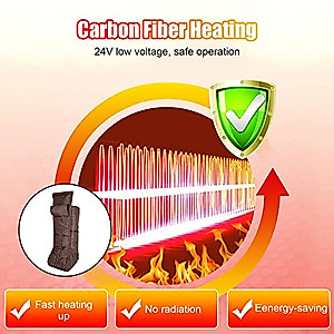 Heated Leg Warmer & Hand Warmer, Electric Lower Body Heated Wrap Therapy Wearable Heating Blanket for Circulation, Foot Warmer Under Desk, 6 Heat & 7 Timer Settings