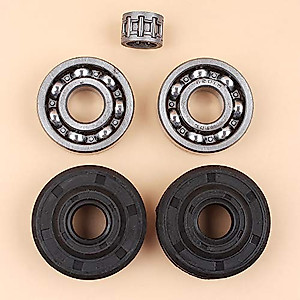Corolado Spare Parts, Crankshaft Crank Ball Bearing Oil Seal Kit for Husqvarna 240 236 235 142 141 136 137 36 41 Chainsaw Parts