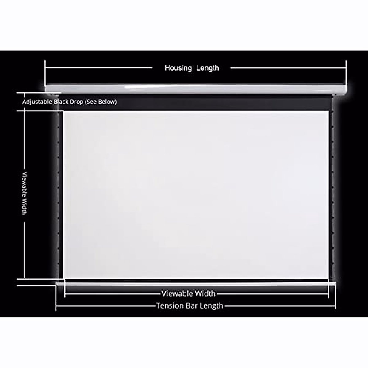 LDCHNH 16:9 Tab-tensioned Motorized Intelligent Electric Projection 4K Cinema Screen for Home Theater Projector