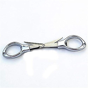 LIUCM Anti-Rust Folding Scissors, Stainless Steel Mini Shear, Safety Portable Pocket Size Travel Trip Scissors