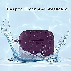 MOFREE for Airpods Pro 2 Case 2022, Soft 5 in 1 Silicone Protective Cover for Airpods Pro 2nd Generation Case Women with Bling Elephant Keychain, Wireless Charging [Front LED Visible]-Purple