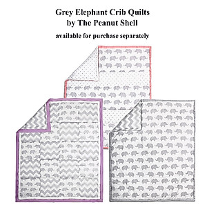 Grey Elephant Fitted Crib Sheet - 100% Cotton Baby Girl and Boy Jungle Animal Theme Nursery and Toddler Bedding