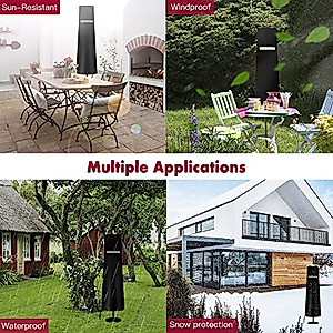 Patio Umbrella Cover-Umbrella Covers For Outdoor Umbrellas，Outdoor Umbrella Cover Waterproof Patio Umbrella Parasol Cover With Shrink Drawstring, Windproof, Dustproof Umbrella Cover For 7ft To 11ft