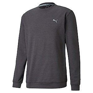 PUMA Golf 2020 Men's Cloudspun Crewneck, PUMA Black Heather, Large