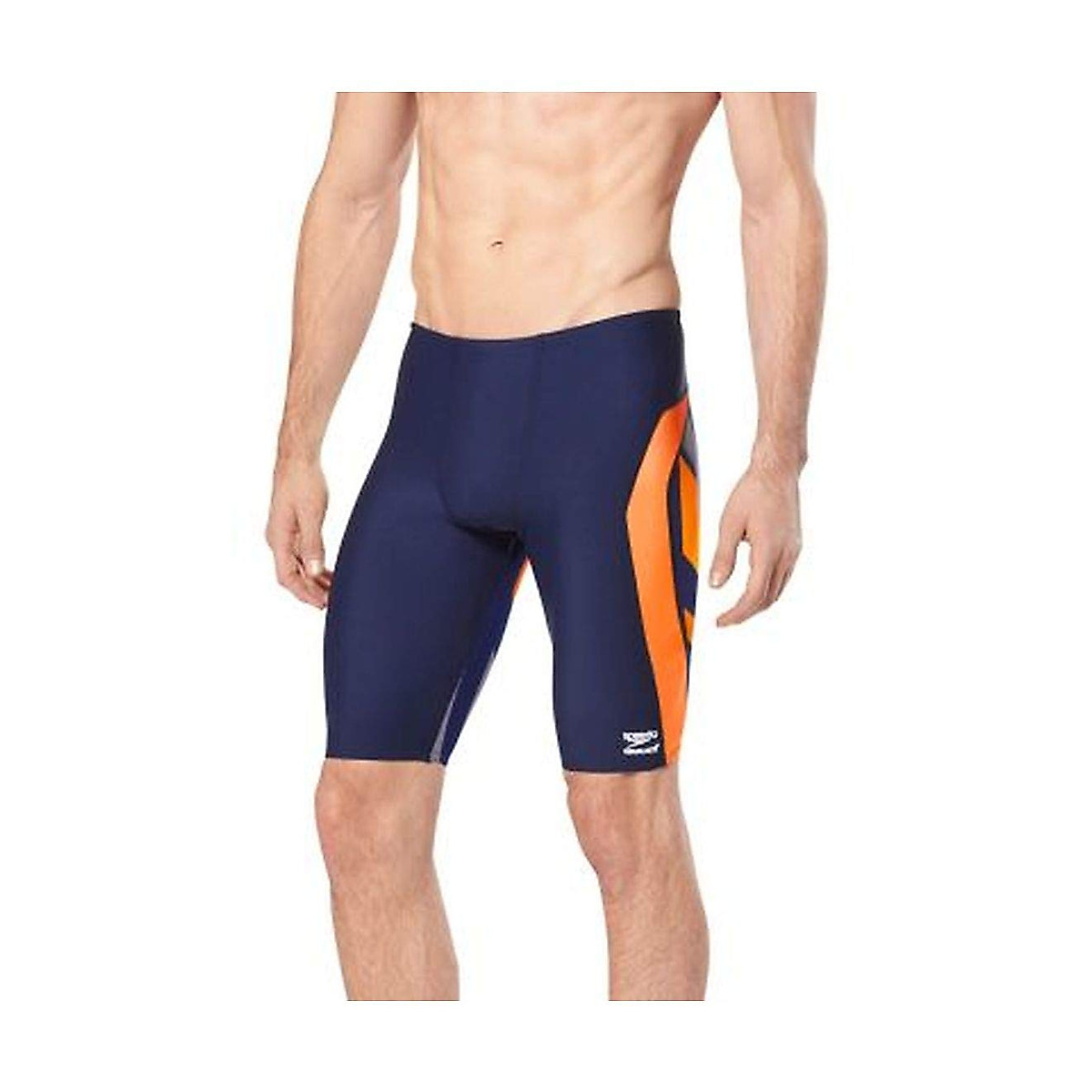Speedo Men's Pinstripe Flight Jammer Orange/Navy 32