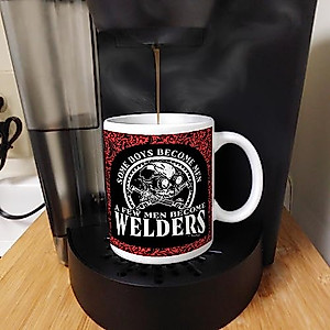 Welder Mug For Men Some Boys Become Men Few Become Welders 11oz Ceramic Coffee Mug Paisley