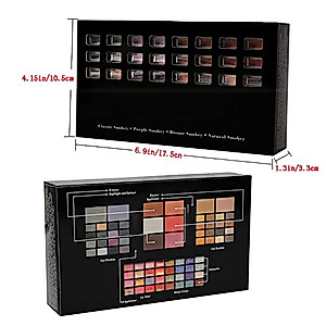 Makeup Kit for Women Full Kit Eyeshadow Facial Blusher Eyebrow Powder Face Concealer Powder Eyeliner Pencil Ultimate Color Combination 74 Colors Makeup Set Combination Palette