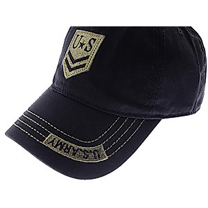 Anna-Kaci Women Men US Army Veteran Military Embroidered Baseball Dad Cap, US Black, One Size