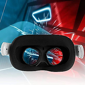 Geekria VR Lens Protector Compatible with Meta Quest 2, Virtual Reality Gaming Accessories, Magnetic Frame Anti-Blue Glass Layer Lens Anti Scratch Ring (1 Pair)