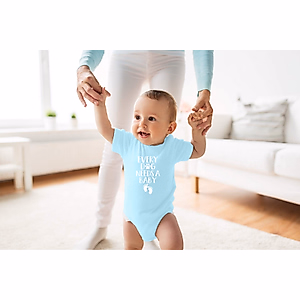 Every Dog Needs a Baby - My Siblings Have Tails - Funny Romper, One-Piece Baby Bodysuit (6 Months, Light Blue)