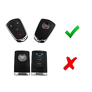 iJDMTOY Exact Fit Glossy Red Smart Key Fob Shell Cover Compatible With 2015-up Cadillac ATS CTS CT6 ELR XTS XT5 SRX Escalade (Please verify your actual key before buying)
