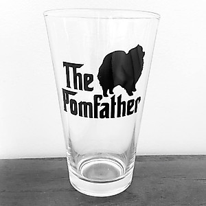 Pom Mom & Pomfather Wine & Beer Glass Set - Pomeranian Dog Lover Gift