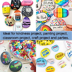 DECORKEY 24PCS River Rocks for Painting, DIY & Smooth Kindness, Rocks for Arts, Naturally Stone, 2-3inches 5.5 Pounds Perfect for Kids Party,Crafts, and Decoration