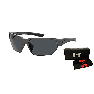 Under Armour Blitzing UA0012/G/S 0R6S/IR 70MM Grey/Black/Grey Special Shape Sunglasses for Men + BUNDLE With Designer iWear Eyewear Kit