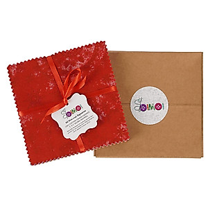 Soimoi Batik Print Precut 5-inch Cotton Fabric Quilting Squares Charm Pack DIY Patchwork Sewing Craft