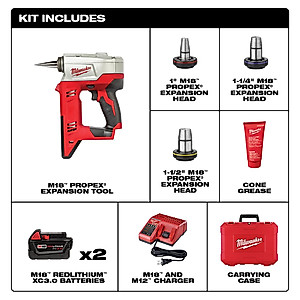 Milwaukee 2632-22XC M18 Propex Expansion tool Kit W/2 Xc Bat