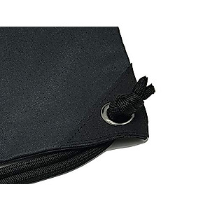 HOLYLUCK Men & Women Sport Gym Sack Drawstring Backpack Bag - Black