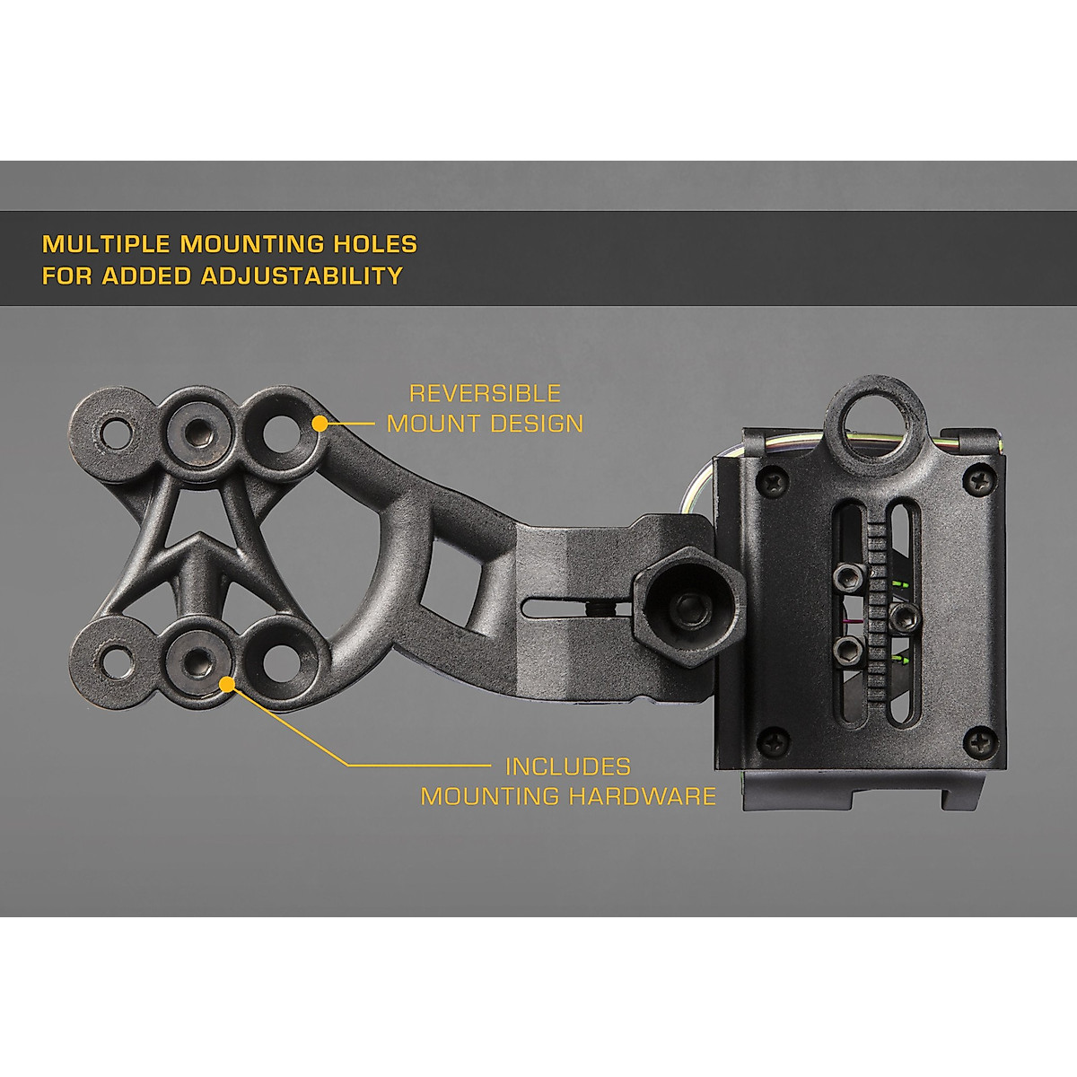 Trophy Ridge Mist 3 Pin Archery Bow Ambidextrous Sight - Ultra-Bright .019 Fiber Optic Pins, Multiple Mounting Holes for Added Adjustability, Green Hood Accent for Quicker Shot Acquisition