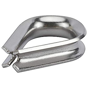 DasMarine Wire Rope Kit with 1/16inch X 328FT Length 7x7 Strand Core Stainless Steel Wire Cable,50pcs Stainless Steel Thimble and 50pcs Aluminum Crimping Sleeves for Indoor and Outdoor,Patio,Garden