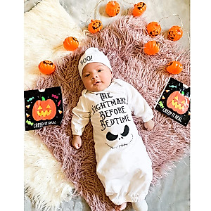 Newborn Boy Christmas Outfit Baby Coming Home Outfit (Nightmare, 0-3 Months)