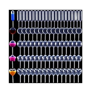 4ml 200Packs Plastic Cupcake Pipettes, Baking Pipettes, Squeeze Dropper Liquid Infuser Transfer Pipettes for Cupcakes, Strawberries