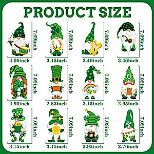 24 Pieces St Patricks Day Decorations St Patricks Day Hanging Decorations Irish Shamrocks Clovers Gnomes Foil Hanging Swirls Ceiling Decor for St. Patrick's Day Holiday Party Home Decoration Supplies