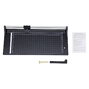 24 Inch Commercial Manual Precision Rotary Paper Trimmer Cutter,Heavy Duty,Smart Cut for Photo Paper, Film, Art Paper Jam, Office Paper, Thin Plastic Soft Board, PVC,Cutting Table 80x31.5cm