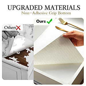 Beautysaid Shelf and Drawer Liner for Ktichen Cabinet, Non Adhesive Non Slip Shelf Paper Waterproof Washable Thickened for Dresser Pantry Shelve Bathroom Protector Liner(White,12 in x 10 FT)