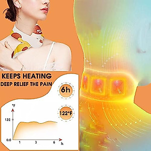 KKSS 12PCS Heating Pad,Pain Relief Patches for Neck, Knee, and Upper or Lower Back Pain, Air-Activated Heat Pads for Menstrual Cramps, Stiffness, Sprains, and More, Stick to Skin