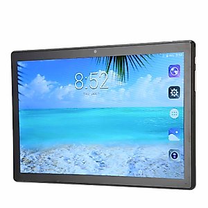 Gaeirt 10.1 Inch Tablet, USB C Charging Port 4G Network FHD Tablet 5000mAh US Plug 100‑240V for Home (Black)